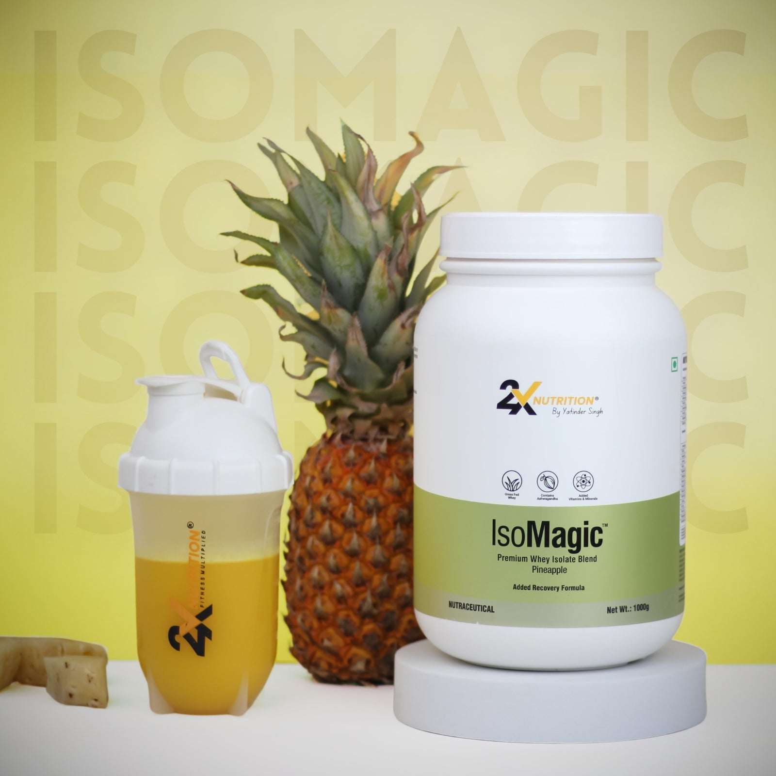 Buy IsoMagic Pineapple 1kg - Isolate Powder – 2X Nutrition